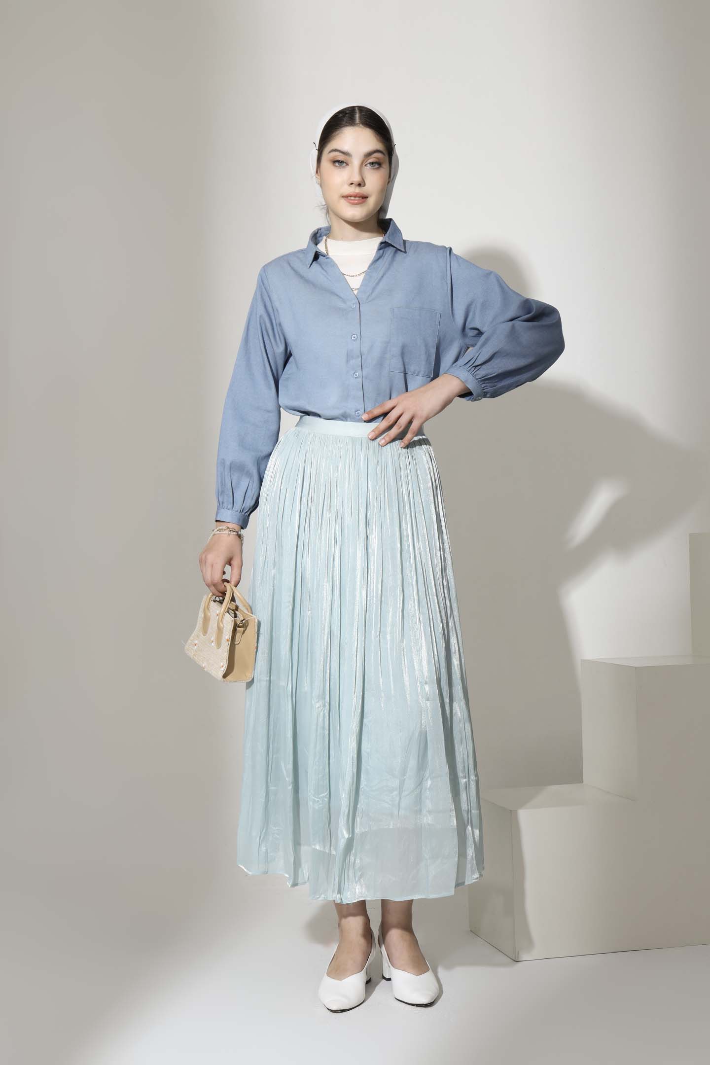 Shamra Denim Shirt | Hava Indonesia